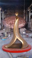 China Nut Iron Outdoor Abstract Sculpture Portrait Modern Garden Ornaments Decoration for sale