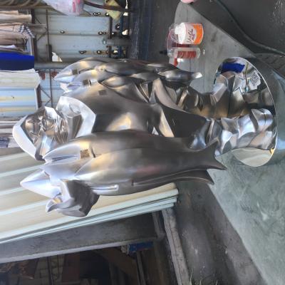 China Customized SS Fisheries Harvest Abstract Metal Art Sculptures for sale