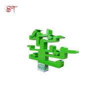 China Campus Resin Art Sculpture Bird Modern Landscape Green SS Metal for sale