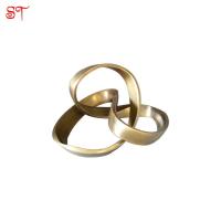 China Golden Silk Ribbon Resin Statue Abstract Home Accessories Decorative Metal Gifts Ornament Landscape Art Indoor Statues for sale