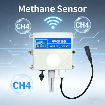 China Industrial LoRa CH4 Temperature & Humidity Sensor Long Distance Wireless Gas Monitoring Detector for sale
