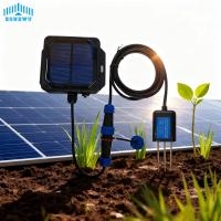 China LoRaWAN solar soil EC sensor wireless soil conductivity/temperature/humidity 3 in 1 monitoring instrument for sale