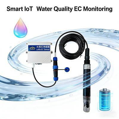 China ER26500 Battery Powered LoRaWAN Water Quality EC Sensor | Temperature Salinity TDS Monitor for sale