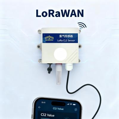 China LoRaWAN Chlorine Temperature And Humidity 3-In-1 Sensor | Water Treatment/Chemical Production/Industrial Safety Monitoring for sale