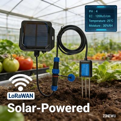 China Solar Powered LoRaWAN Soil Ph Sensor Wireless Iot Device For Remote Long Term Soil Monitoring And Data Collection In Harsh Outdoor Environments for sale