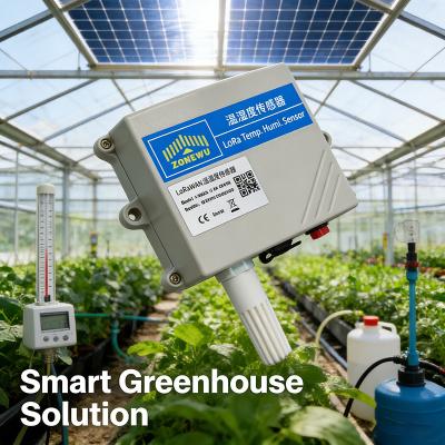 China Wireless LoRaWAN IoT Temperature and Humidity Sensor for Greenhouse/Warehouse Logistics for sale