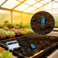China LoRaWAN soil sensor designed for large area farmland and orchard monitoring with multi parameter detection capabilities for sale