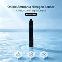 China RS485 Ammonia Nitrogen Detector 0-1000mg/L, with Temperature Compensation IP68 Integrated Temperature Transmitter for sale