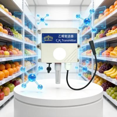 China Industrial Ethylene Gas Sensor RS485 Real Time Ppm Level Detection for Crop Ripening Monitoring and Cold Chain Management for sale