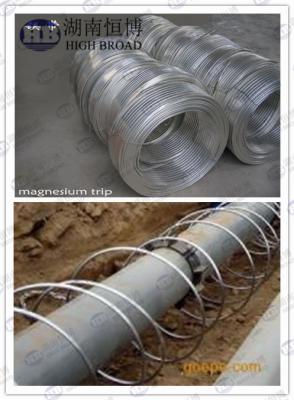 China Ribbon Magnesium Anodes For Underground Under Earth Pipelines Steel Pipes Tanks for sale