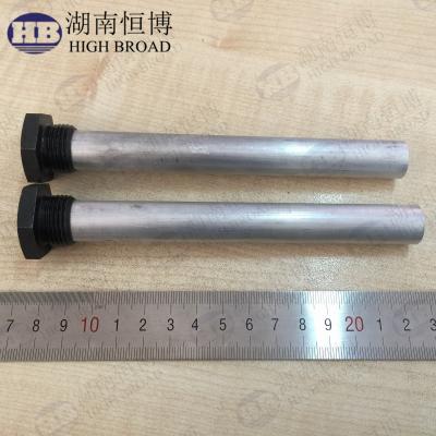 China Diameter 19mm Extruded Magnesium Anode Solid Flexible Rod For Plumbing Heating Cooling for sale