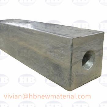 China Customized Life D Trapezoid Magnesium Anode with 1.7 V Voltage for Corrosion Protection and Resistance for sale