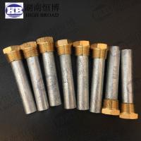 China GM and Detroit Diesel engine zinc anode rod with brozen caps , rod Shape for sale
