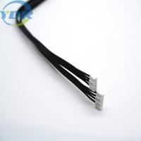 China 26AWG Black Flat Cables JST PHR-4 With Female 2.0 Pitch Connectors Reverse Sides for sale
