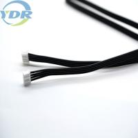 China 26AWG Black Flat Cables JST PHR-4 With Female 2.0 Pitch Connectors Reverse Sides for sale