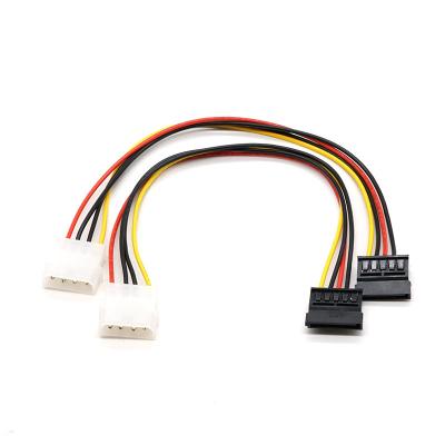 China Molex 5.08 To Sata wire harnesses Computer Hard Disk Cable 18AWG 500mm for sale