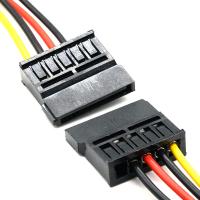 China Molex 5.08 To Sata wire harnesses Computer Hard Disk Cable 18AWG 500mm for sale