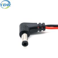 China 5.5 2.1 DC Power Jack Cable , 90 Degree Male Female Cable UL1007 18AWG for sale