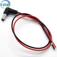 China 5.5 2.1 DC Power Jack Cable , 90 Degree Male Female Cable UL1007 18AWG for sale