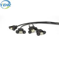 China Electrical Usb Panel Mount Cables 22AWG 400mm Female Connector for sale