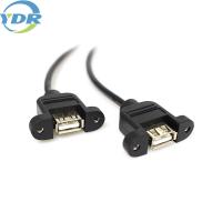 China Electrical Usb Panel Mount Cables 22AWG 400mm Female Connector for sale