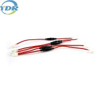 China Fuse Tube Terminals Wire Red Wire Black Screw Type Inline Tube Tubing Fuse Holder For Glass Fuses for sale