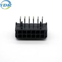 China 90 Degree Vertical Molex 12 Pin Connector LCP Tin Plated Material for sale