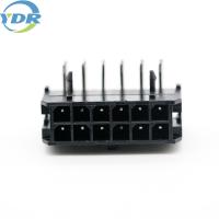 China 90 Degree Vertical Molex 12 Pin Connector LCP Tin Plated Material for sale