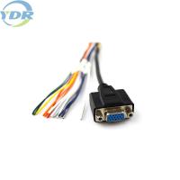 China DB15P AMP OEM Automotive Wiring Harness UL 1007 22AWG red green black for sale
