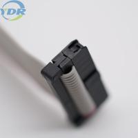China Double Row 120mm IDC Flat Cable , UL2651 28AWG Grey Ribbon Cable for sale