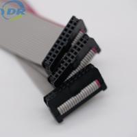 China Double Row 120mm IDC Flat Cable , UL2651 28AWG Grey Ribbon Cable for sale