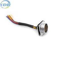 China 16 Core Panel Mount Cables Waterproof Glue PLT Plug Connector for sale