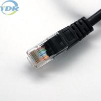 China 8Pin 24/26AWG Black Rj45 Ethernet Network Cable LAN Cable For Computer for sale