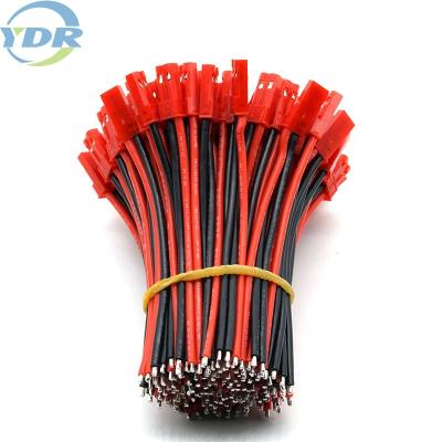 China JST SYP 2.5mm Connector Wiring Harness 2 Pin Red Black Housing for sale