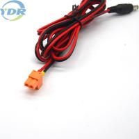 China 3.81mm 5521 DC Power Adapter Cable 2 Pin Black Red Pvc Terminal for sale
