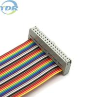 China IDC 2.54 Pitch 34 Pin Flat Cable Rainbow Color UL2651 28AWG for sale
