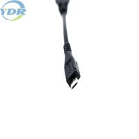 China USB A To Micro USB Charging Data Cable 10cm UL2725 24AWG Black Color for sale