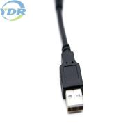 China USB A To Micro USB Charging Data Cable 10cm UL2725 24AWG Black Color for sale