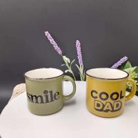 China Handmade Ceramic Cup, 10 oz Coffee Mugs, Tea Cup with handles for sale