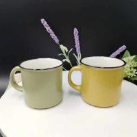 China Handmade Ceramic Cup, 10 oz Coffee Mugs, Tea Cup with handles for sale