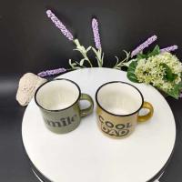 China Handmade Ceramic Cup, 10 oz Coffee Mugs, Tea Cup with handles for sale
