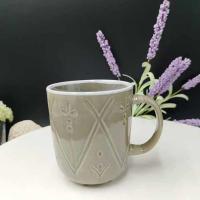 China Handmade Pottery Tea Cup Pottery   Coffee Mug 300ml Ceramic Coffee Mugs for sale