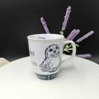 China Custom 12oz Porcelain Ceramic Coffee Mug Stoneware Tea Cup with Handle LFGB Certified for sale