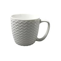 China Honeycomb Point Height 9cm White Ceramic Mugs With FDA Certificate for sale