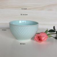 China A Grade 5.5 Inch Relief Ceramic Serving Bowls , Decorative Ceramic Bowls for sale