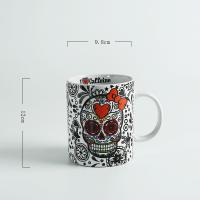 China Ceramic Drinking large Mugs Printing Cylinder Shape with handle for sale