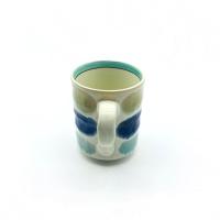 China 21OZ Stoneware Hand Made	Ceramic Drinking Mugs Whit Texture Inside for sale