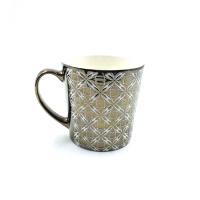 China 450ml Large 16 Oz Ceramic Coffee Mugs Metallic Glaze Home Use for sale