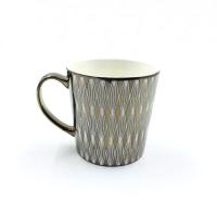 China 450ml Large 16 Oz Ceramic Coffee Mugs Metallic Glaze Home Use for sale