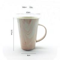 China 12 oz Ceramic Coffee Mug Marble Nordic Style Custom Color Porcelain Cup for sale
